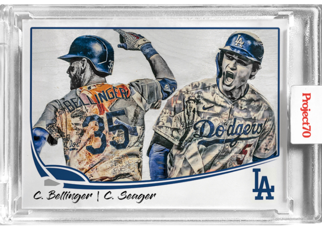 C. Seager / C. Bellinger - Topps Artist Autographed Cards