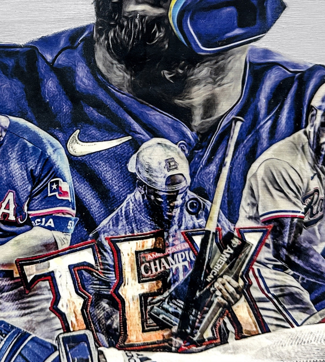 El Bombi" (Adolis García) Texas Rangers - 1/1 Original on Wood