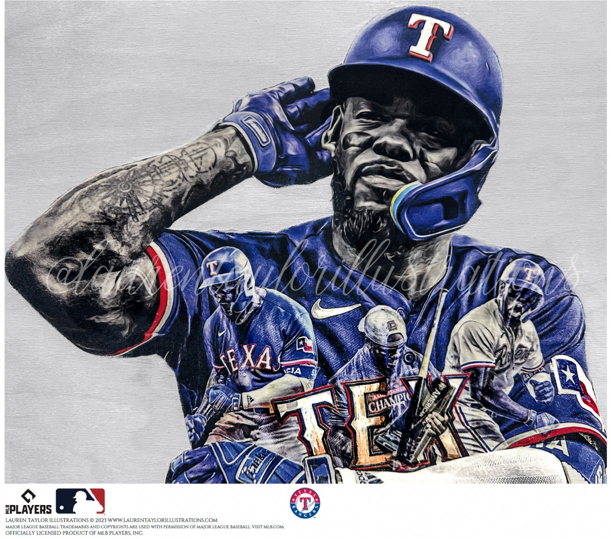 "El Bombi" (Adolis García) Texas Rangers - Officially Licensed MLB Pri
