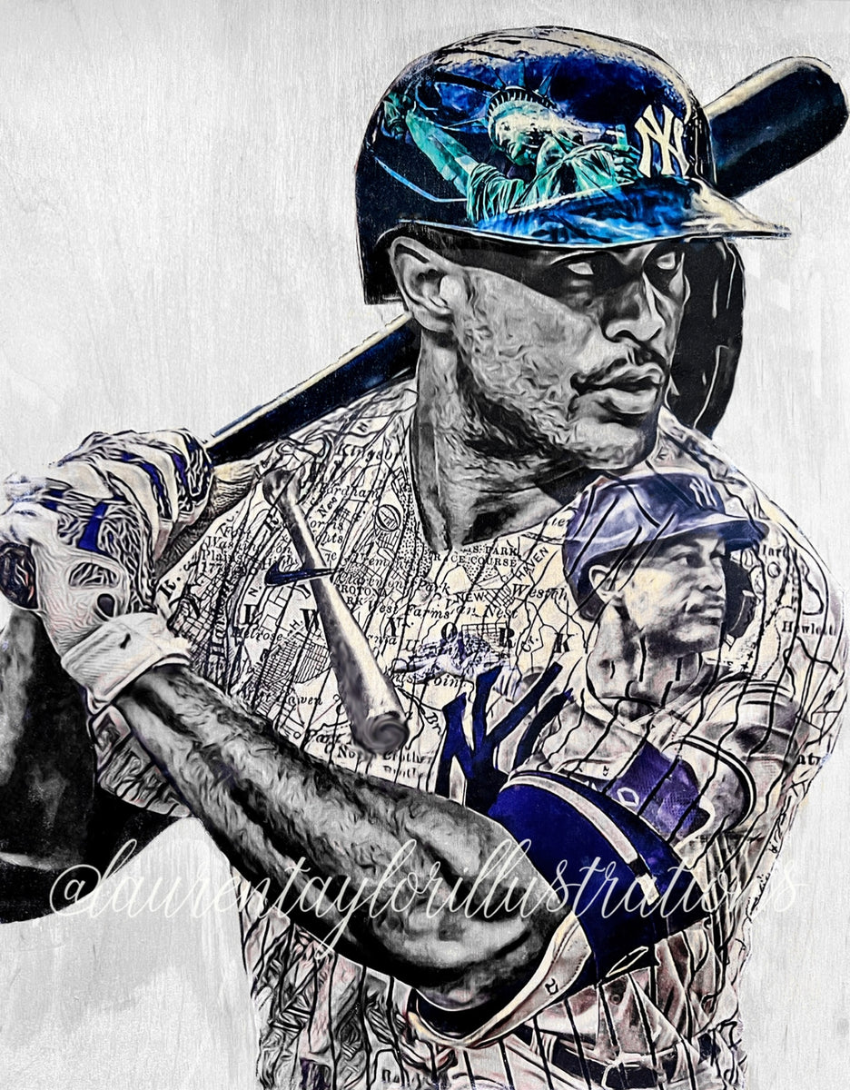 "Stanton" (Giancarlo Stanton) New York Yankees - 1/1 Original on Wood